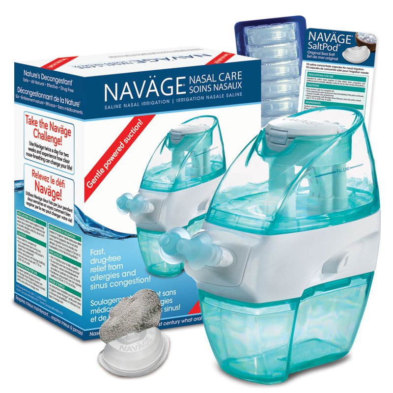 Navage Nose Cleaner Saline Nasal Irrigation – Starter Bundle