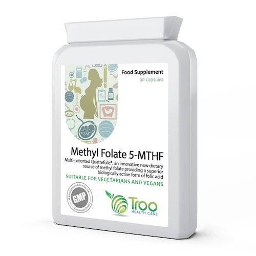 Methyl Folate Quatrefolic 600mcg 90 Capsules
