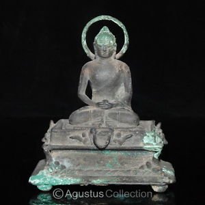 RARE Ancient Bronze Ratnasambhava BUDDHA STATUE Early Java Period 8-9th ...