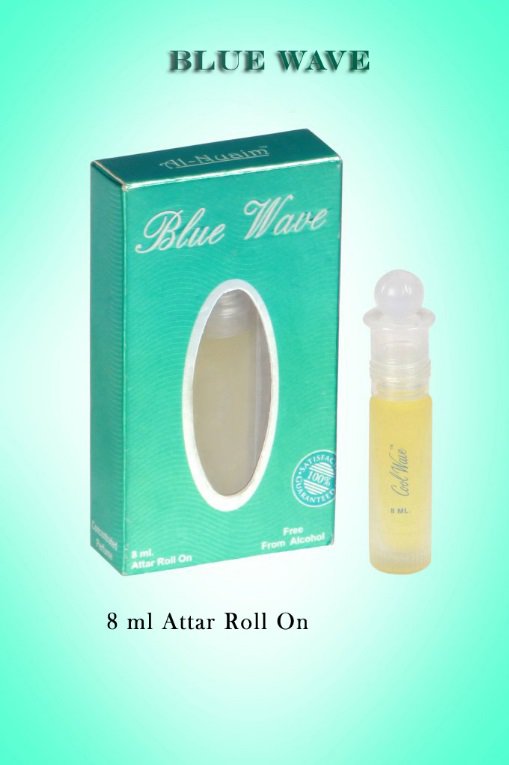 Al Nuaim Blue Wave 8ml Attar Perfume Oil Alcohol Free Natural Fragrance ...