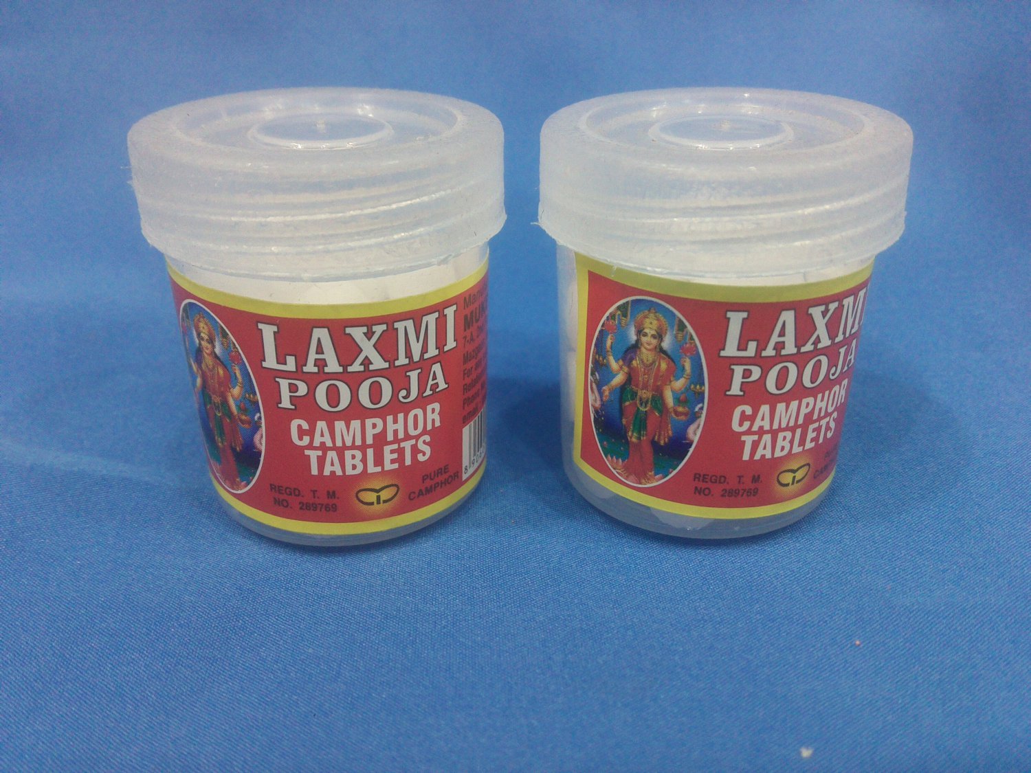 Set of 4 Pure 100% Laxmi pooja Camphor tablet in Small Clear Plastic ...