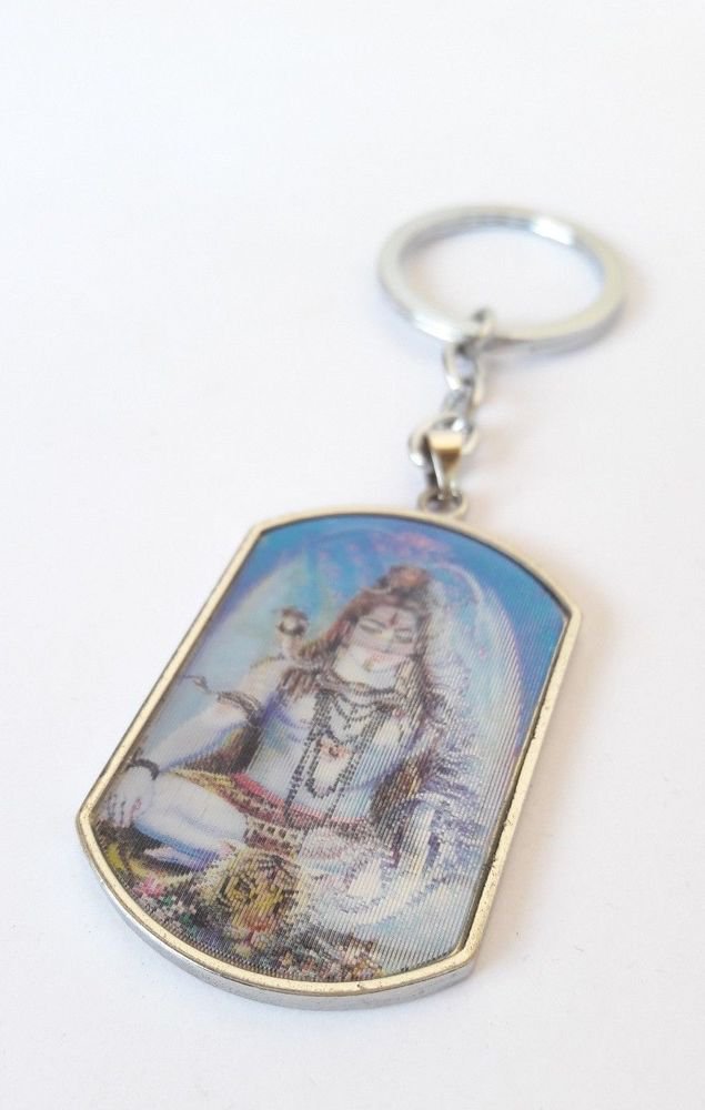 Shiv shiva Tag 3D PHOTO Figurine Key Ring Key Chain Free Shipping