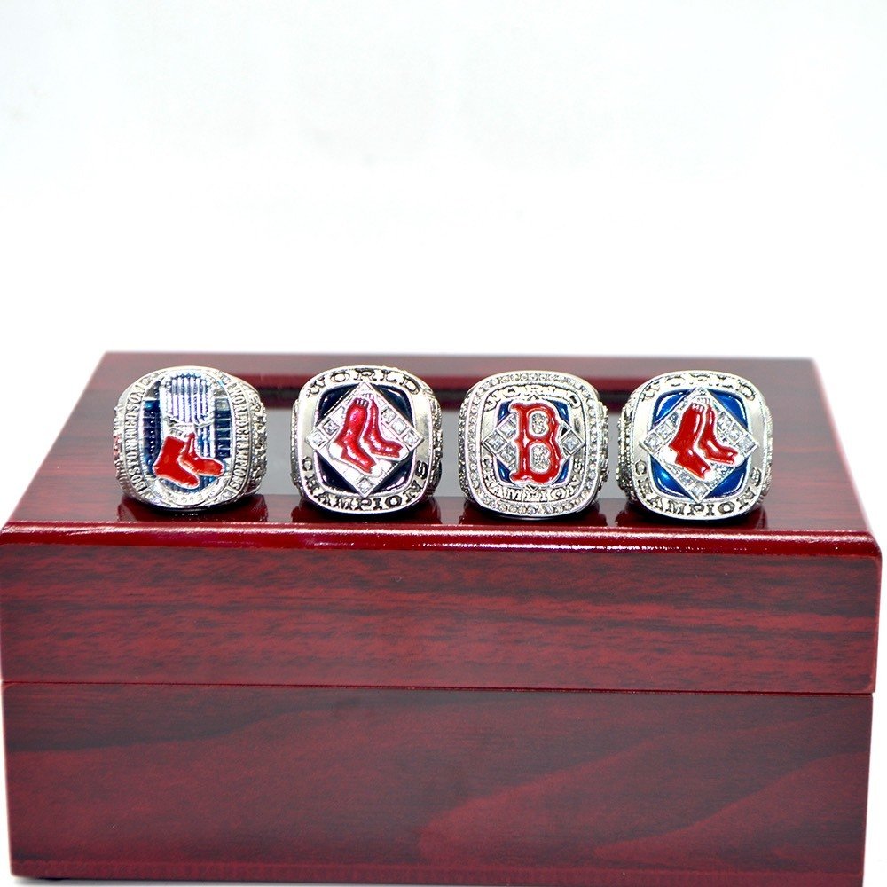 Boston Red Sox High Quality Championship 4 Ring Set Size 11