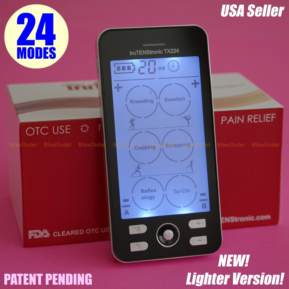 24 Modes TENS Electronic Pulse Massager Muscle Stimulator ...