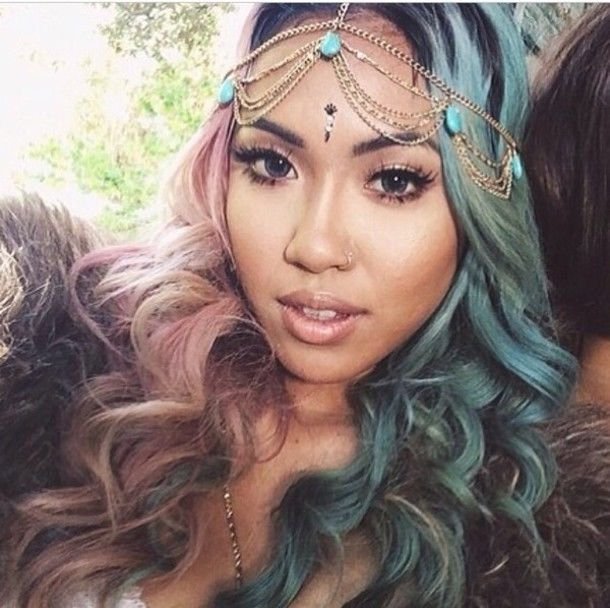 Gold drape Arabian Princess Genie Mermaid costume Headdress Headband ...