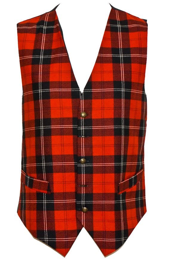 Size 46 Traditional Highland RED Wallace Tartan Vest Premium Qyality ...