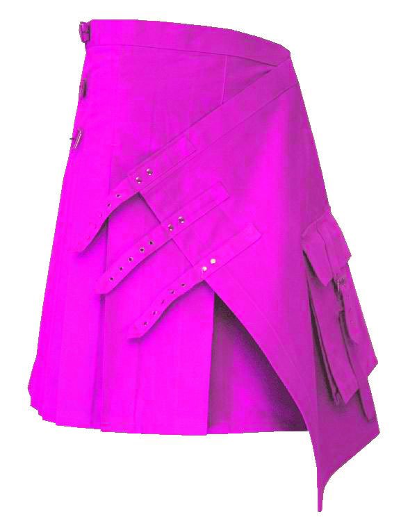 48 Size Pink Brutal Grace Kilt for Active Men Scottish Deluxe Utility kilt