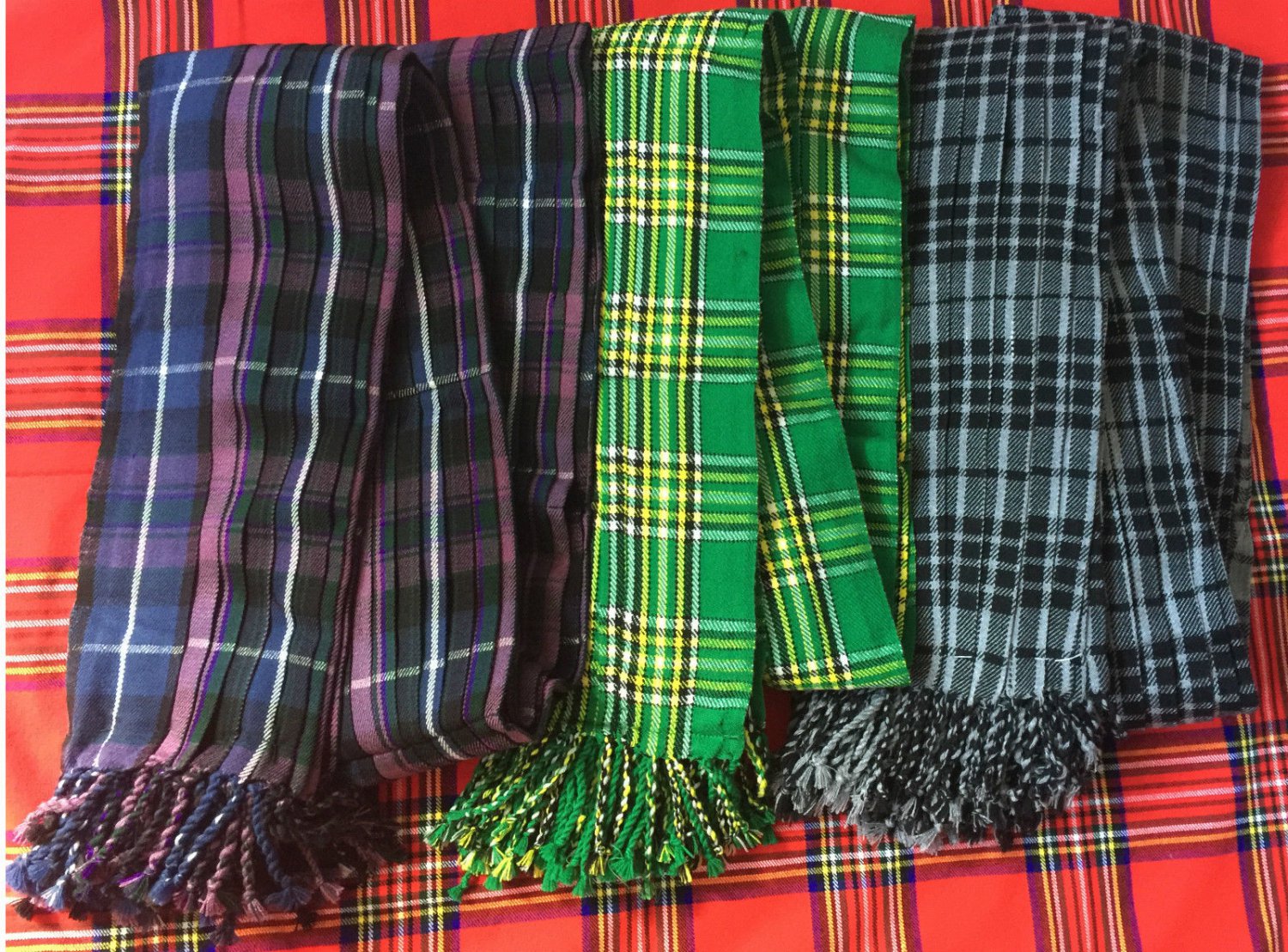 Scottish Kilt Fly Plaids In Gunn Tartan Piper Fly Plaid 3 /1/2 Yards