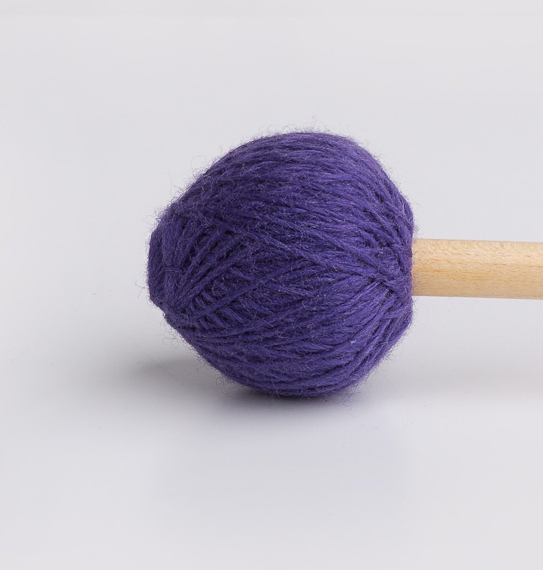 Ashkatan Sutai T18 Medium Hard Marimba Mallets - Maple Handle, Purple Yarn