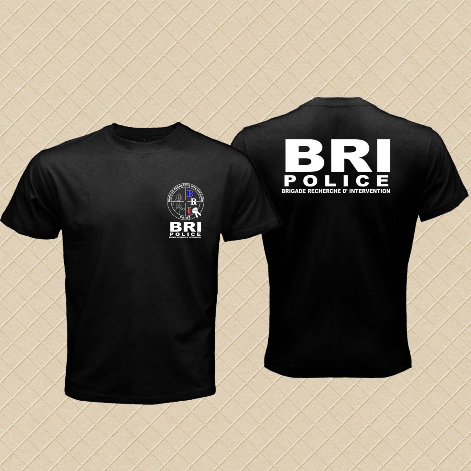 France French Special Elite Police Forces T Shirt RAID Bri Unit Black ...