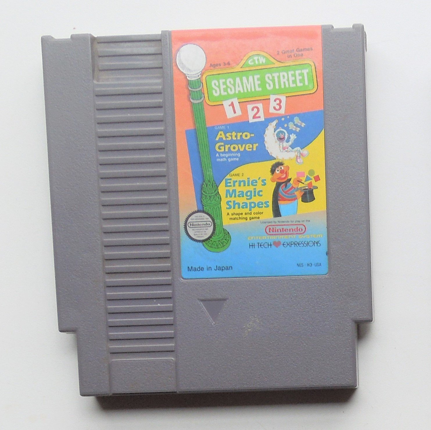 1989 Hi Tech Sesame Street 1 2 3 For Classic NES Nintendo Entertainment ...