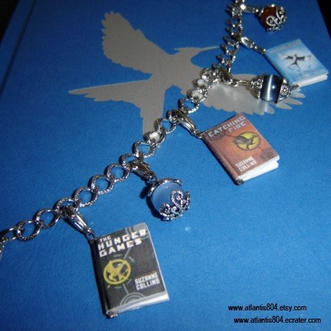 The Hunger Games Mini Book Charm Bracelet (eCrater)