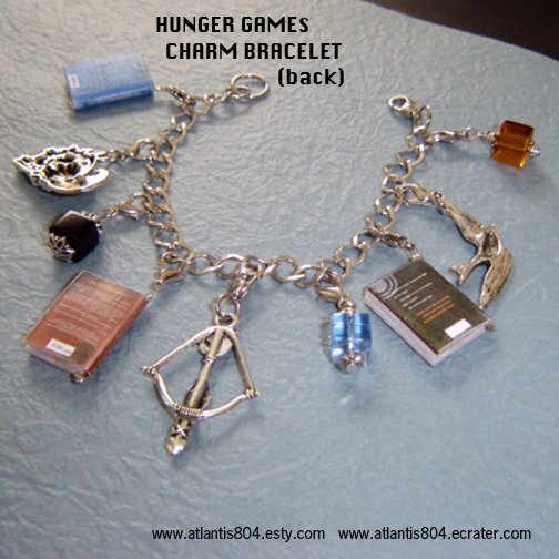 The Hunger Games Mini Book Super Charm Bracelet (ecrater)