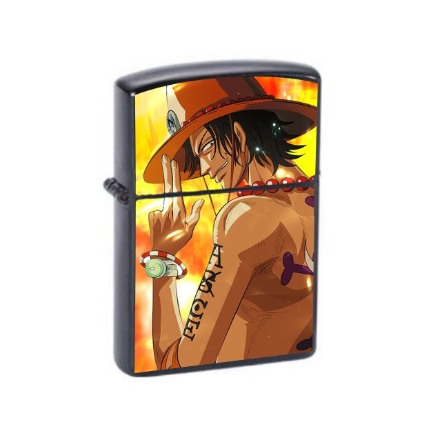 One Piece Ace Japanese Manga - Oil Windproof Flip Top Lighters Briquet ...