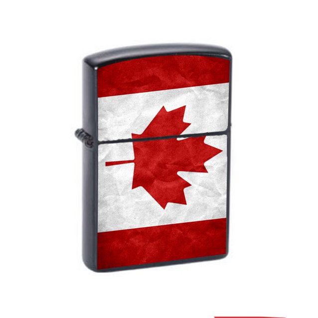 Canada Country National Emblem Symbol Flag - Oil Windproof Flip Top ...