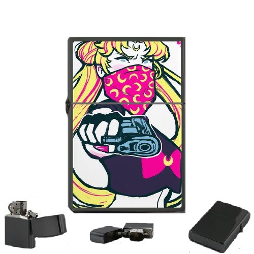 Thug Usagi V 2 - Oil Windproof Flip Top Black Lighters Briquet Encendedor