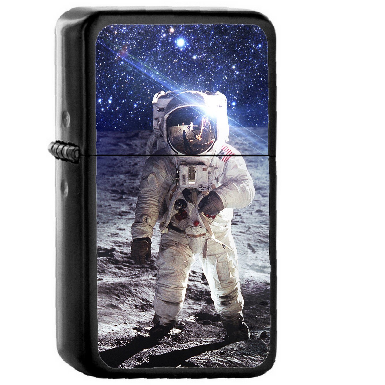 Astronaut Space Art Moon Dark - Oil Windproof Black Lighters Briquet ...
