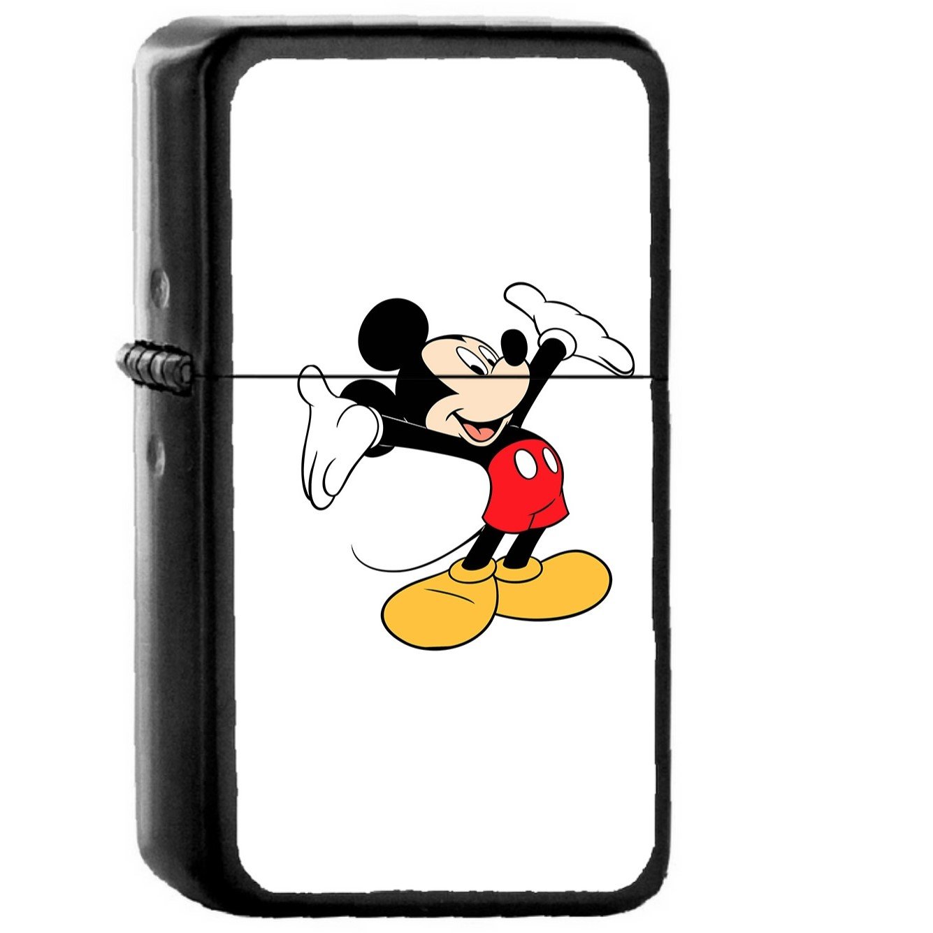 Mickey Mouse Disney Art - Oil Windproof Black Lighters Briquet Encendedor