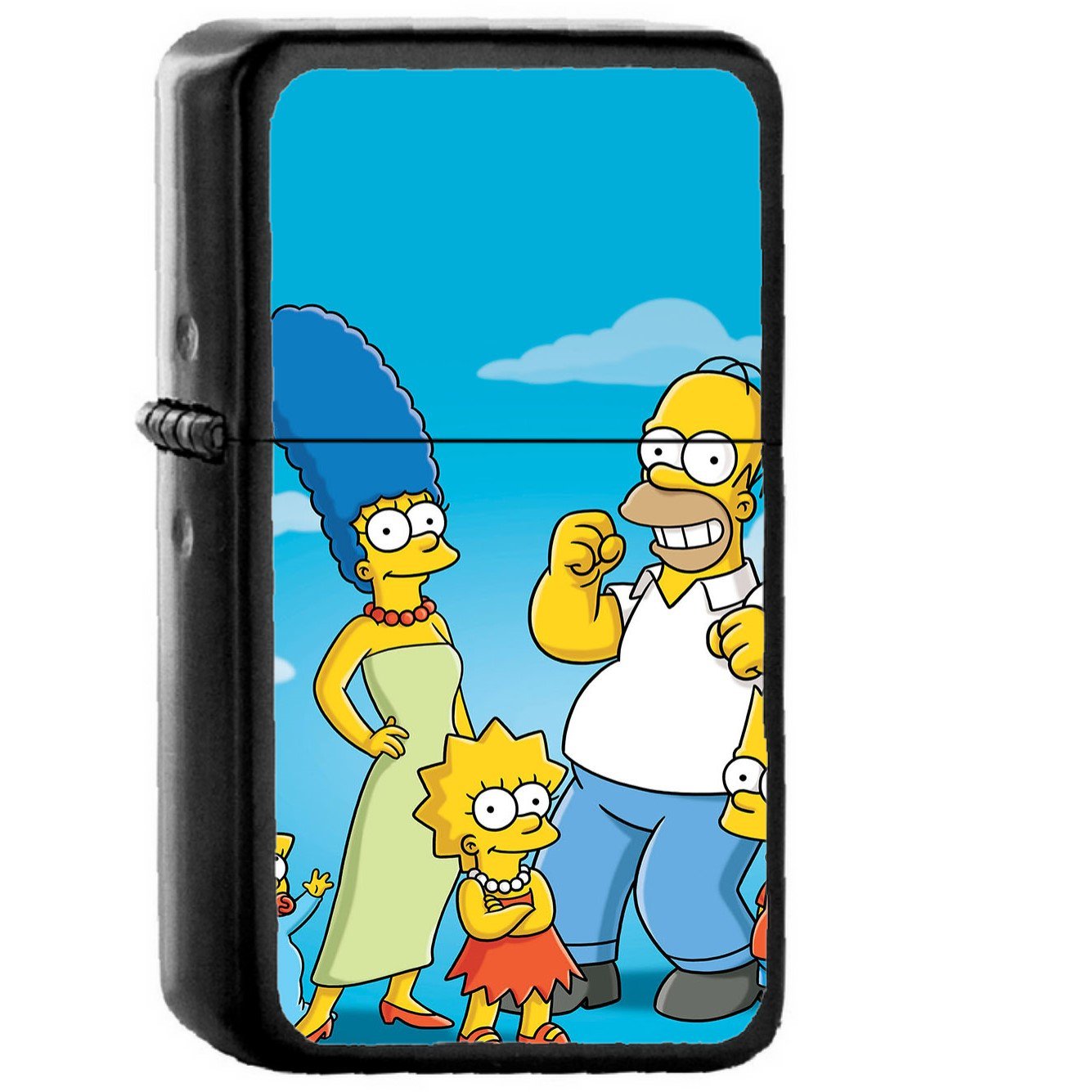 Simpsons Smiling Illust Art - Oil Windproof Black Lighters Briquet ...