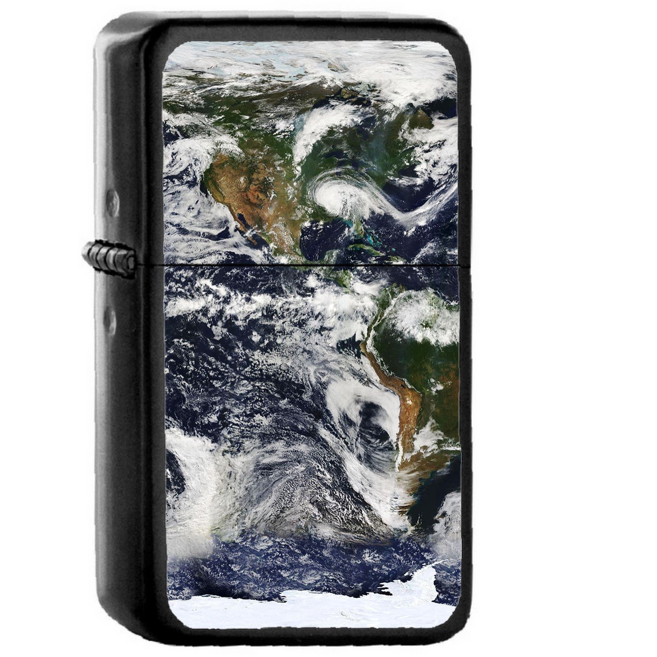 World Map America Eartch - Oil Windproof Black Lighters Briquet Encendedor