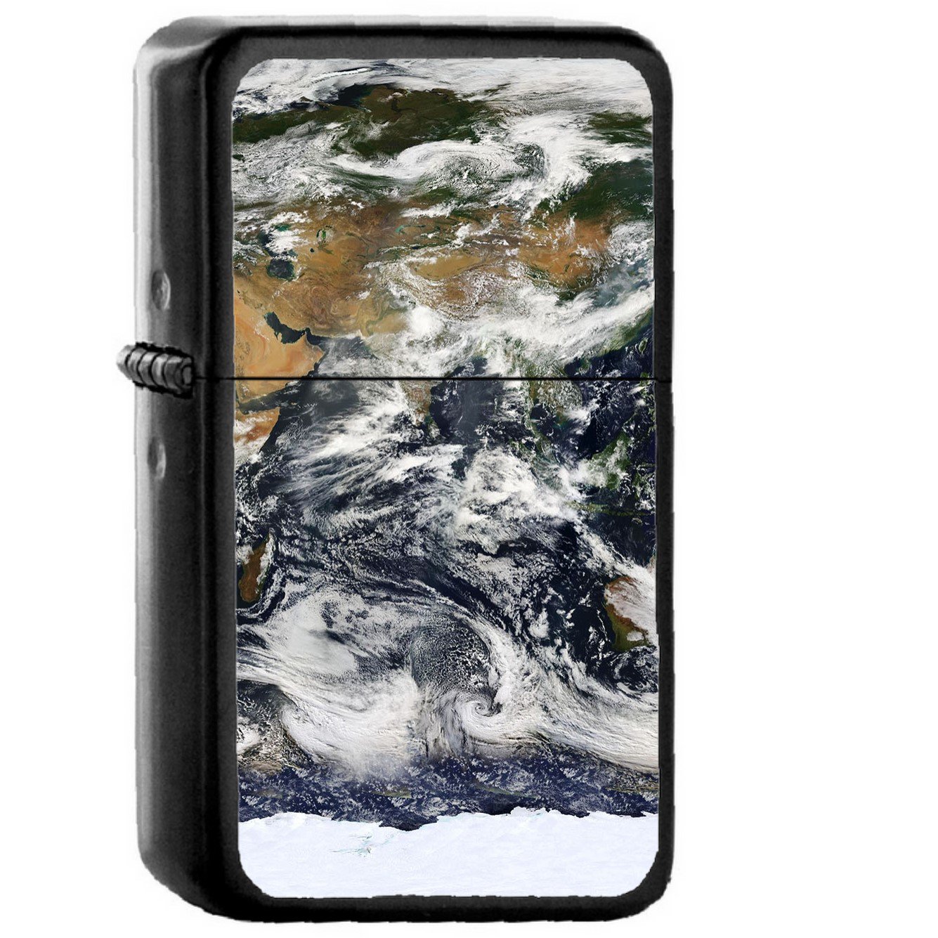 World Map Asia Oceania Earth - Oil Windproof Black Lighters Briquet ...
