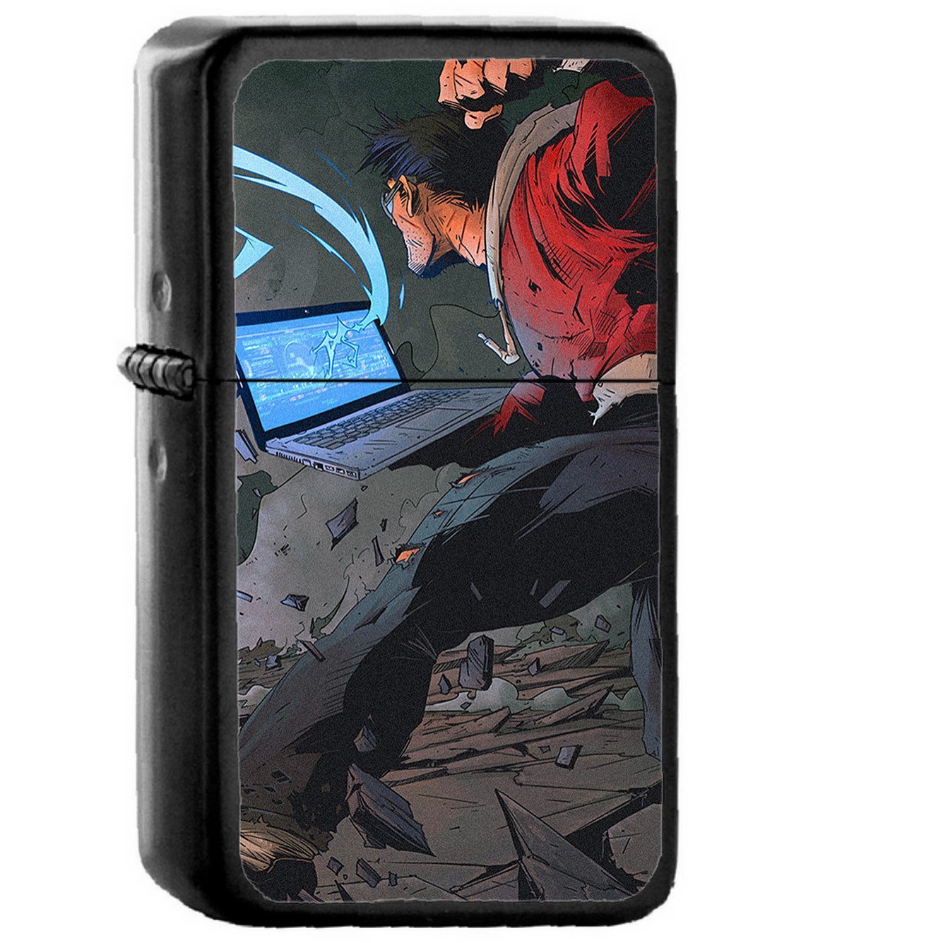 Tonton Revolver Anime Painting Game Art Illustration - Oil Windproof ...