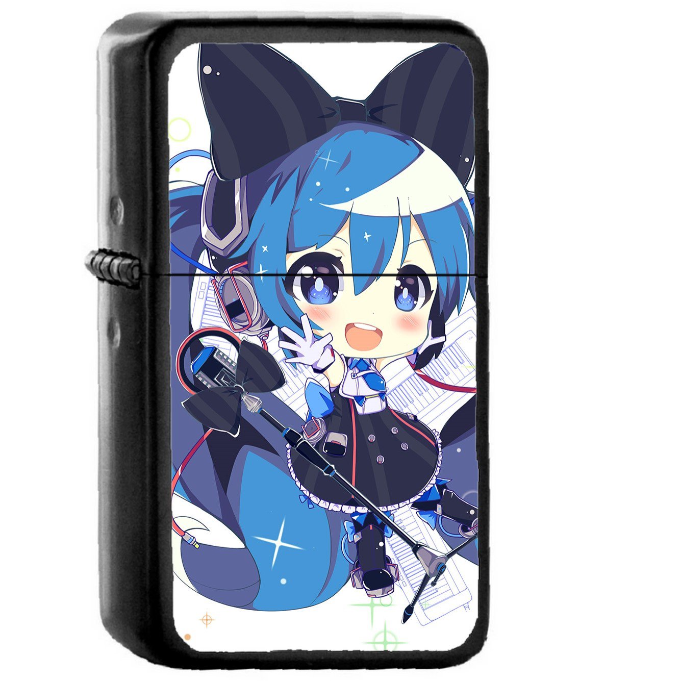 Hatsune Miku Anime Girl Blue Illustration Art Cute - Oil Windproof ...