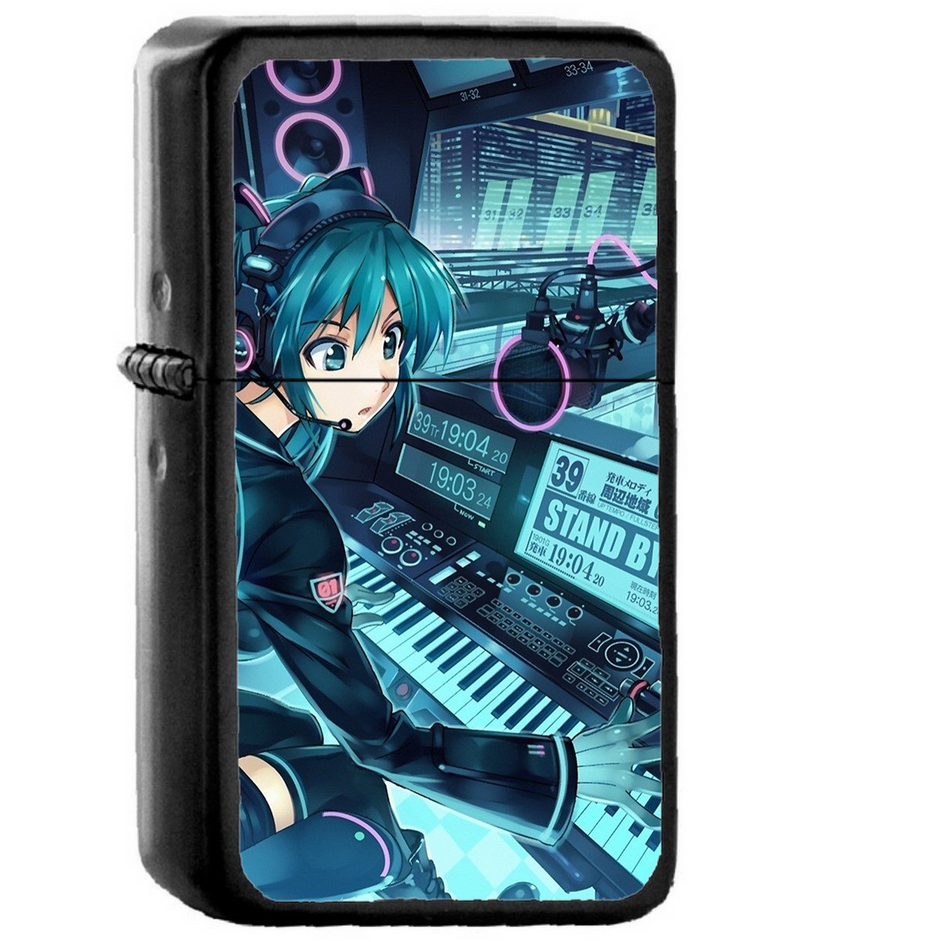 Hatsune Miku Anime Girl Train Blue Art Illustration - Oil Windproof ...