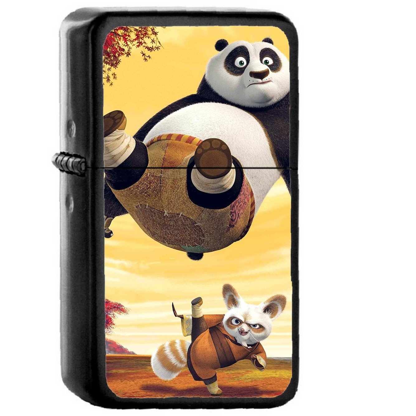Kung fu Panda Dreamworks Art Kick Cute Anime - Oil Windproof Black ...