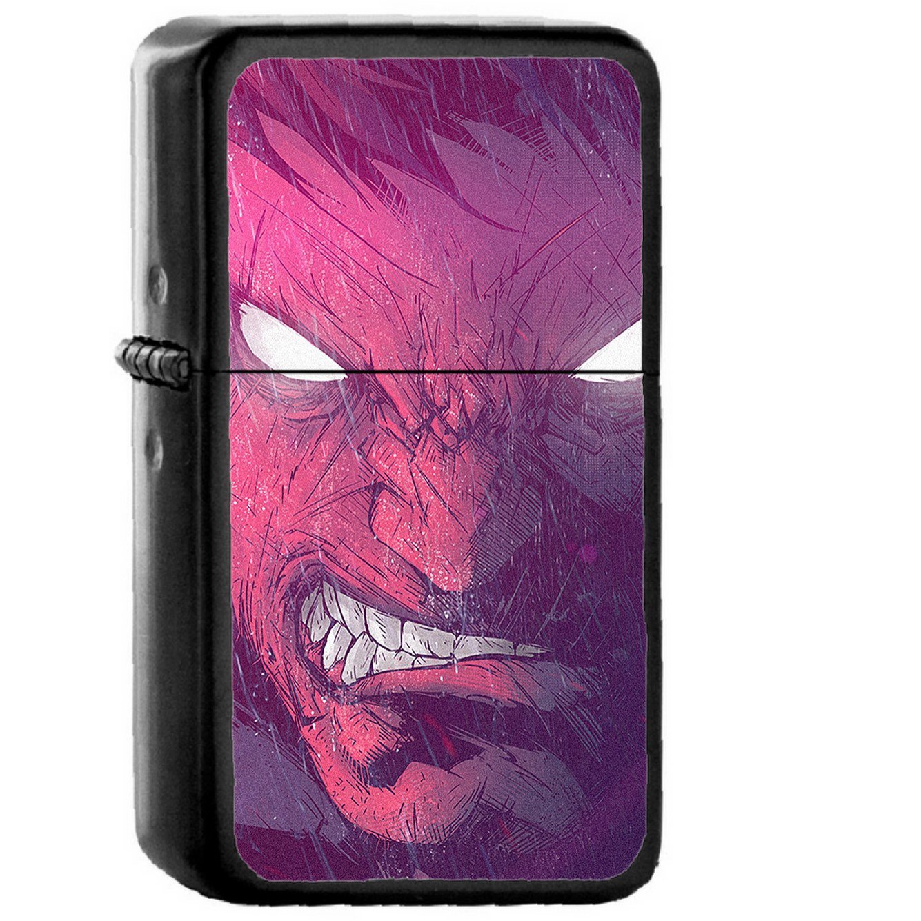 Tonton Revolver Illustration Art Red Mad Anime Flare - Oil Windproof ...