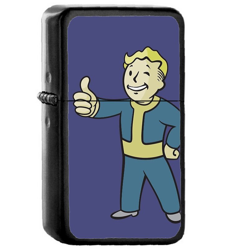 Vault Boy Fallout Series - Oil Windproof Flip Top Black Lighters ...