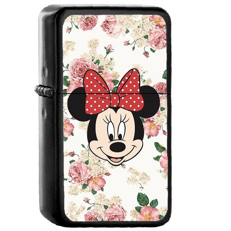 Vintage Minnie Mouse Retro - Oil Windproof Flip Top Black Lighters ...