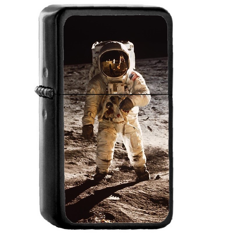 Neil Armstrong Astronaut Moon NASA - Oil Windproof Flip Top Black ...