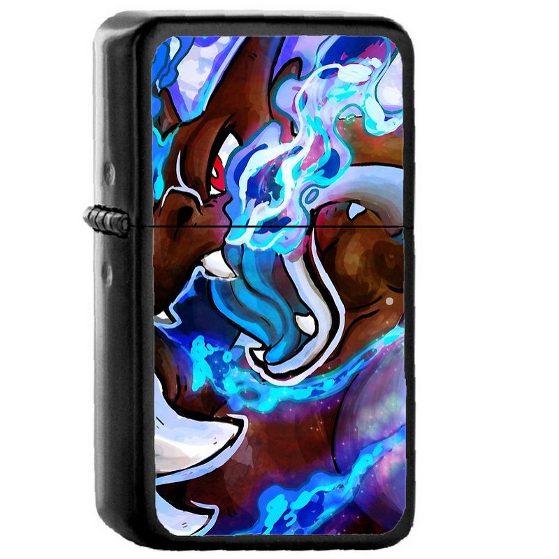 Mega Evolution Charizard X Pokemon - Oil Windproof Flip Top Black ...