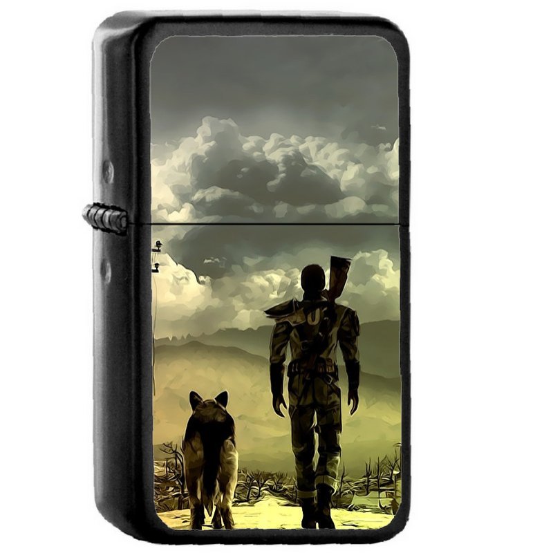 Fallout Great Shade Wasteland View - Oil Windproof Flip Top Black ...