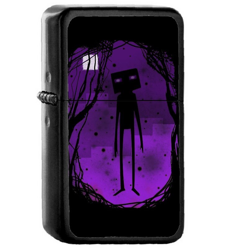 Enderman Minecraft - Oil Windproof Flip Top Black Lighters Briquet ...