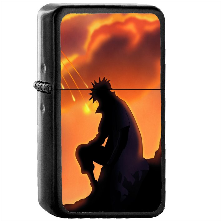 Anime Naruto Japanese Japan Oil Windproof Black Lighter Briquet ...