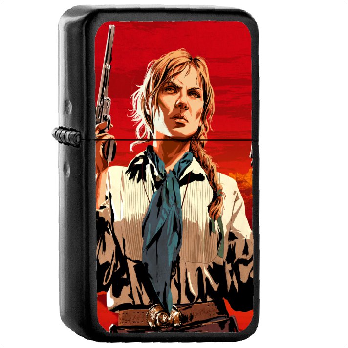 Video Game Red Dead Redemption 2 Red Dead Oil Windproof Black Lighter ...