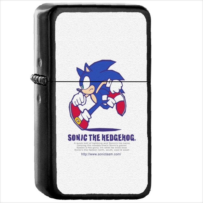 Video Game Sonic the Hedgehog Sonic Oil Windproof Black Lighter Briquet ...