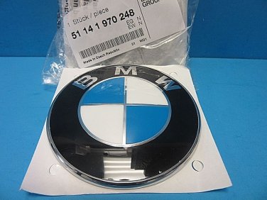 2 GENUINE BMW Fender Emblem Roundels OEM# 51141970248 3" Adhesive Easy ...