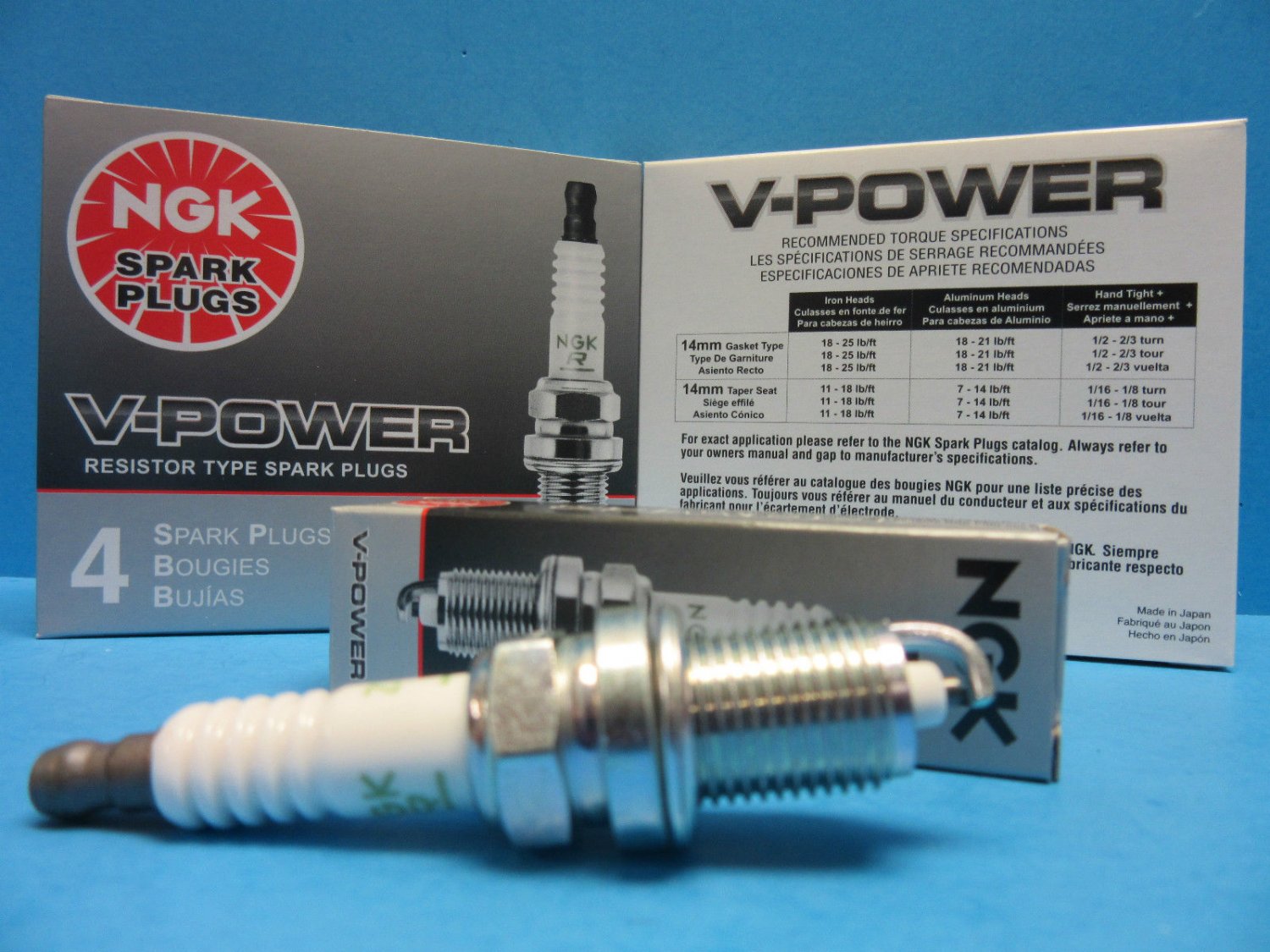 Set of 8 Genuine NGK 4291 Spark Plugs OEM# ZFR6F11 V-Power Upgrade Made ...
