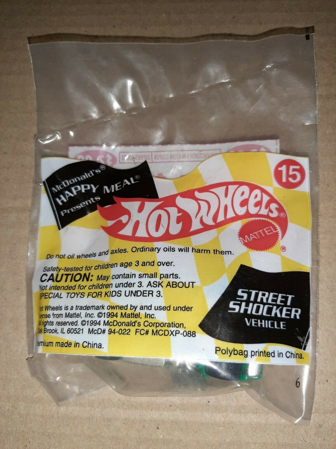 Hot Wheels STREET SHOCKER green toy car Die Cast Plastic 1993 vtg AII ...