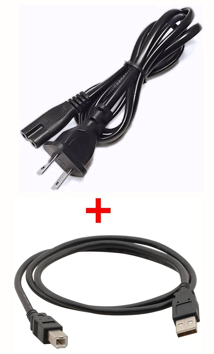 POWER CORD + USB CABLE FOR EPSON R280 CX7400 CX7450 CX7800 CX8400
