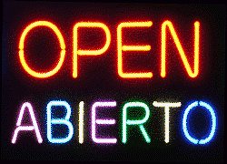 Open- Abierto Neon Sign