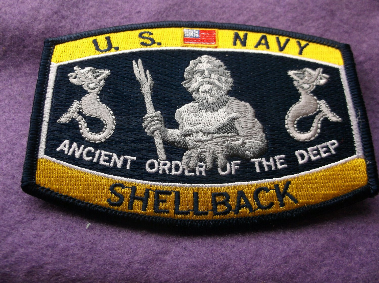 U.S. NAVY SHELLBACK ANCIENT ORDER OF THE DEEP KING NEPTUNE PATCH