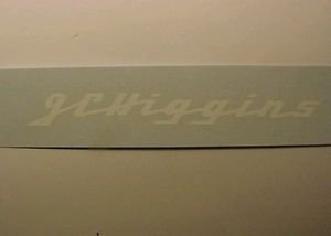 Sears J.C. Higgins Pair White Six Inch 6" Decals. Best Printing!