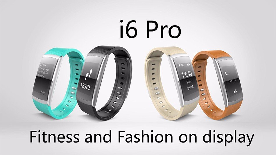 iWOWNFIT i6 Pro Bluetooth 4.0 Smart Wristband Heart Rate Monitor / Call ...