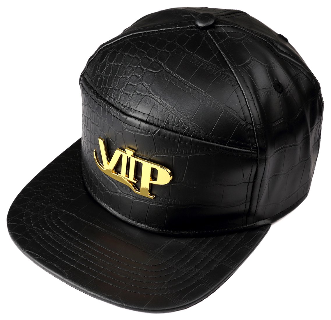 Hip Hop Fashion Unisex Alligator Pattern VIP Tag Black Baseball Cap