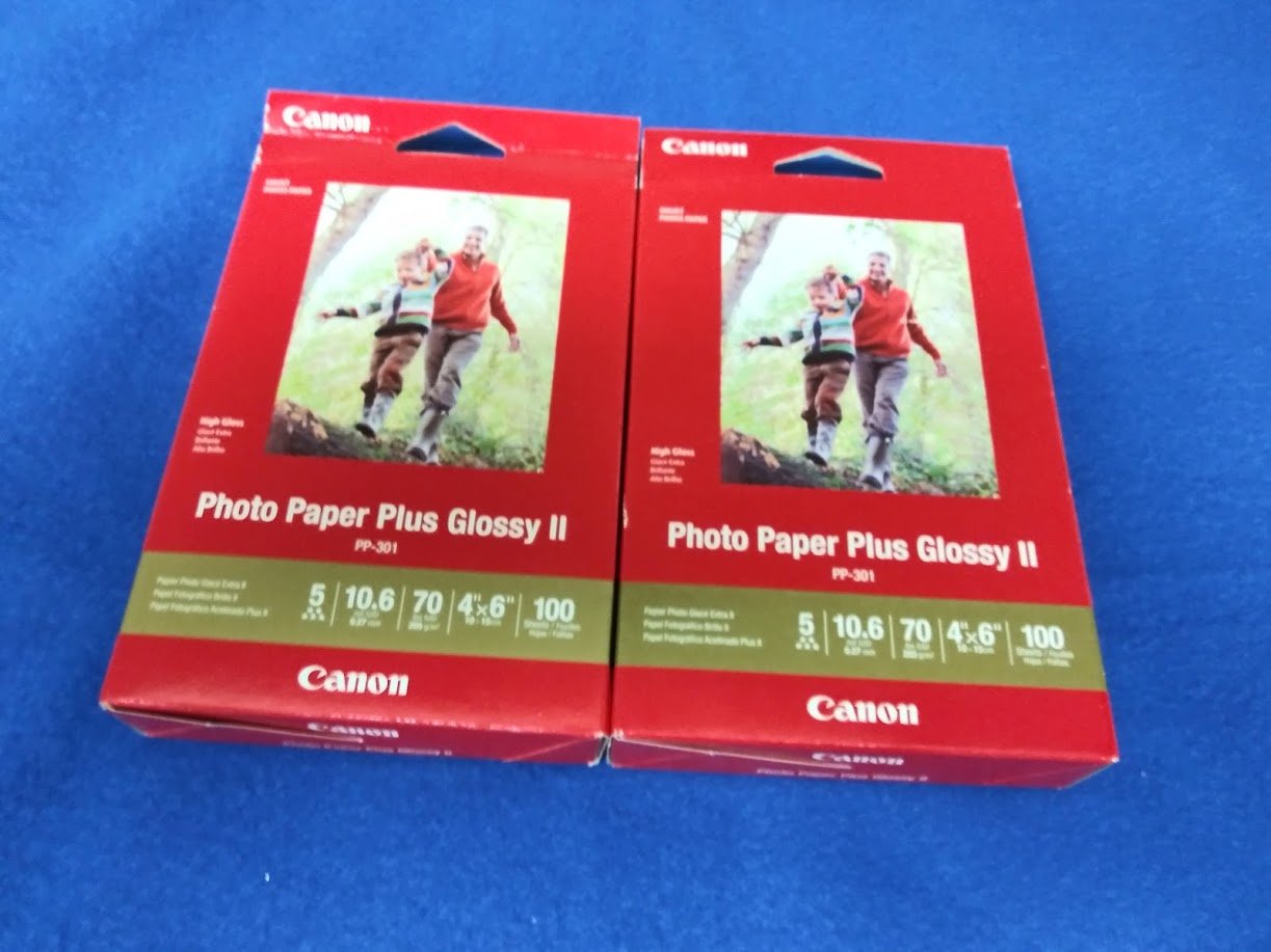 Canon PP 301 Photo Paper Plus Glossy II 4 X 6 100 Sheets 2 Pack canon-pp-301-photo-paper-plus-glossy-ii-4-x-6-100-sheets-2-pack