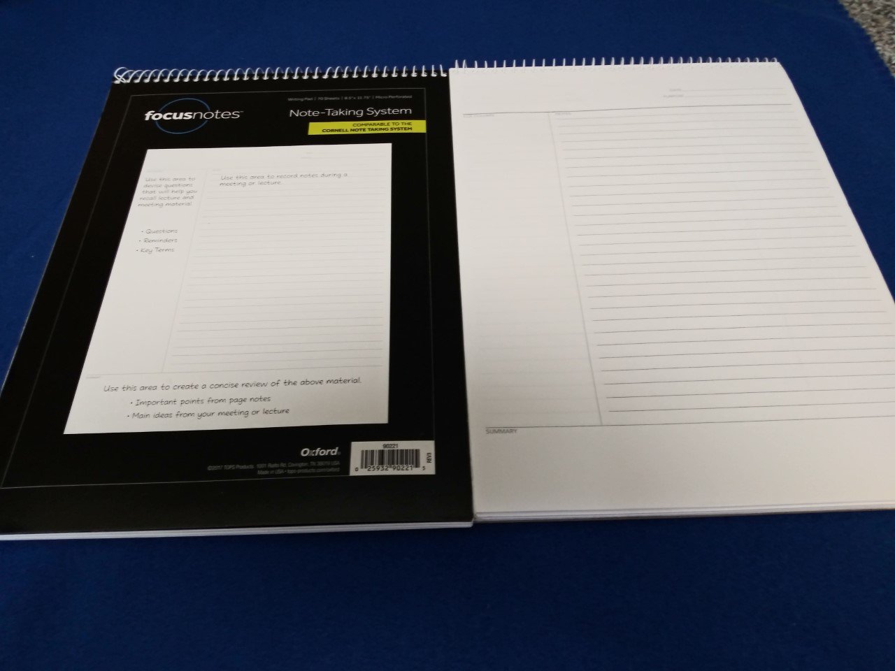 Oxford FocusNotes 2 Writing Pads, Top-Wire Bound, 8-1/2" X 11-3/4", 70 ...